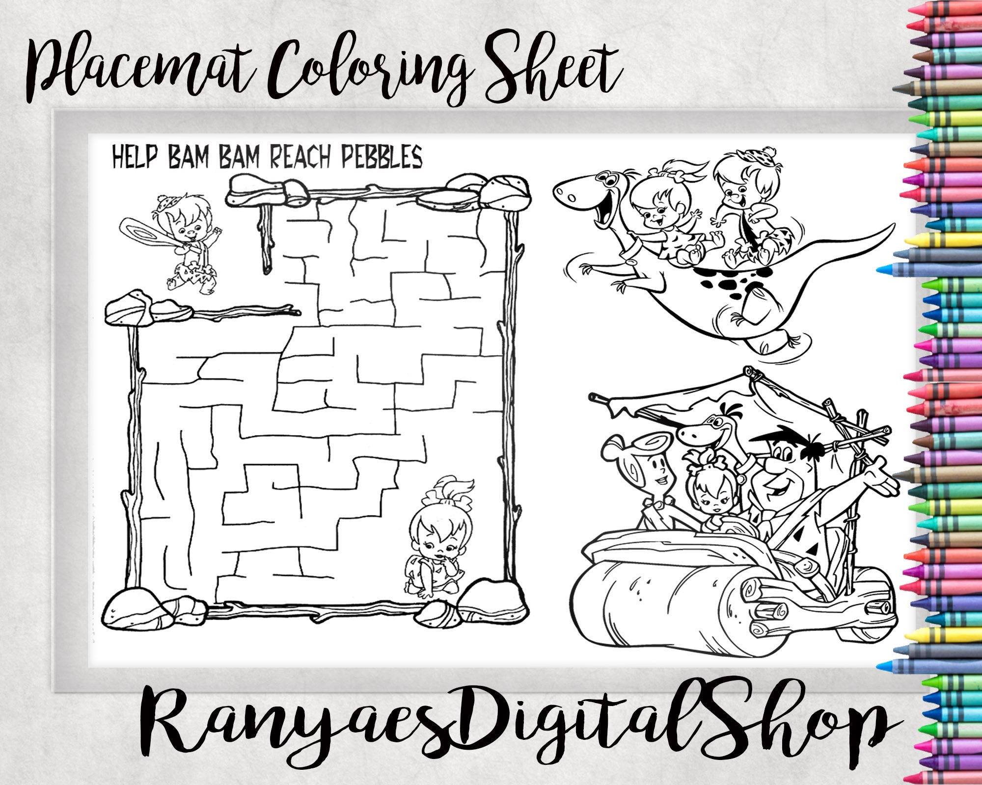 Pebbles Flintstones Coloring Pages