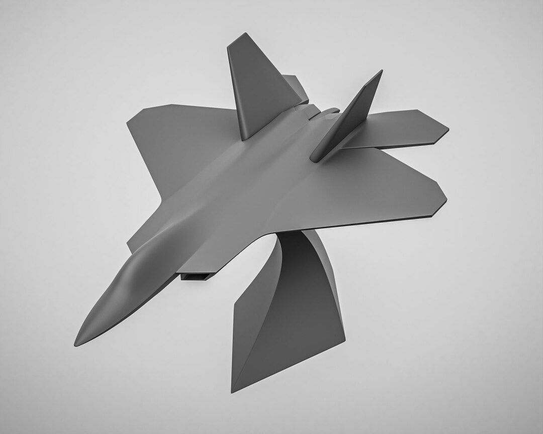 Minimalist F-22 Raptor - 3D Printable STL Model (DIGITAL DOWNLOAD) - Etsy