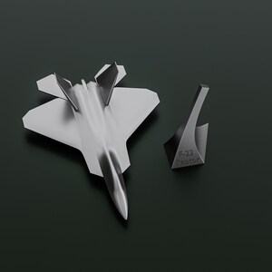 Minimalist F-22 Raptor 3D Printable STL Model DIGITAL - Etsy