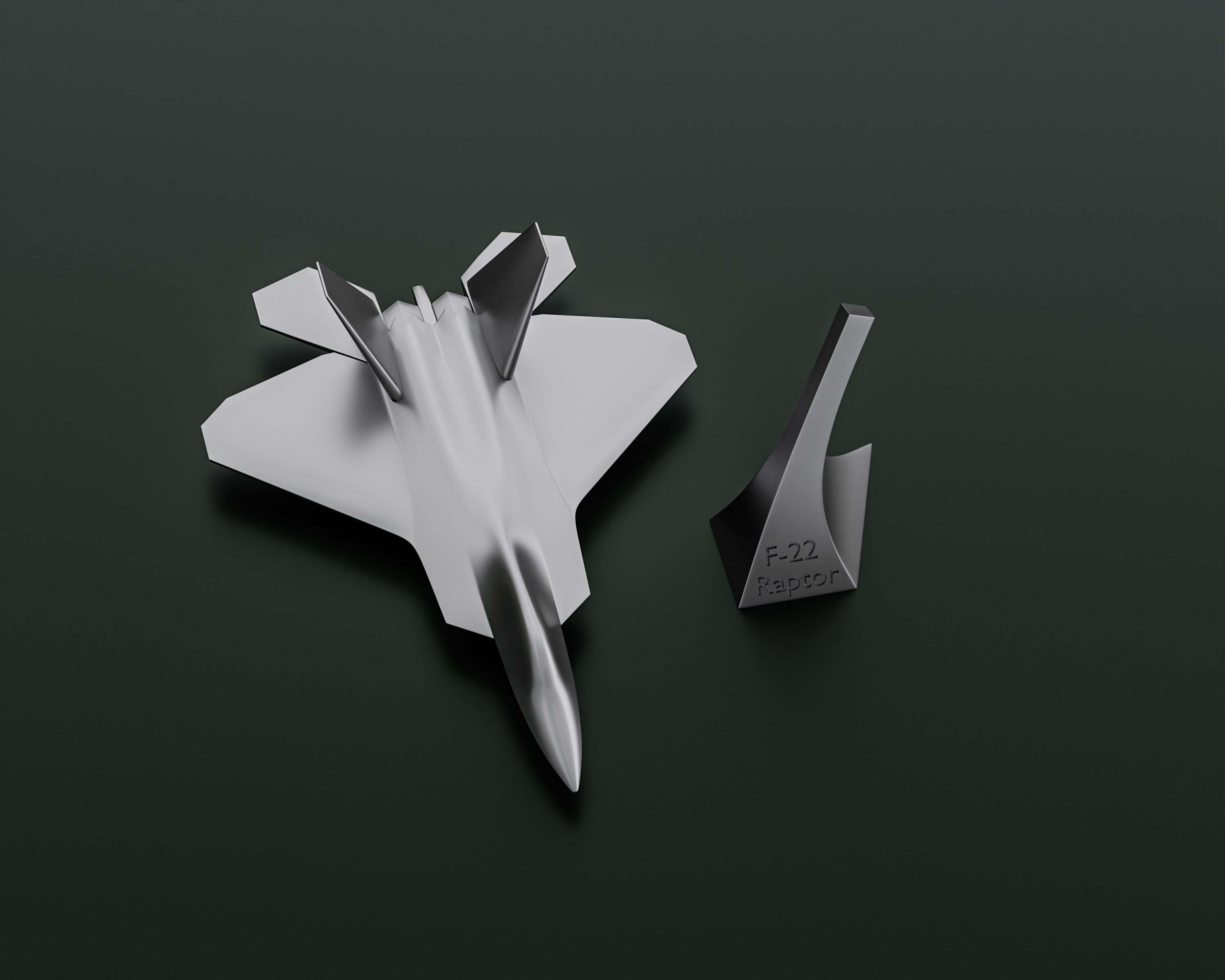 Minimalist F-22 Raptor 3D Printable STL Model DIGITAL - Etsy