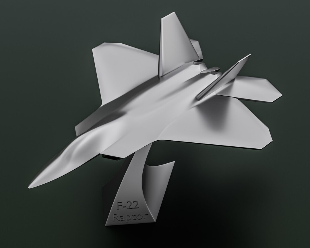 Minimalist F-22 Raptor 3D Printable STL Model DIGITAL - Etsy