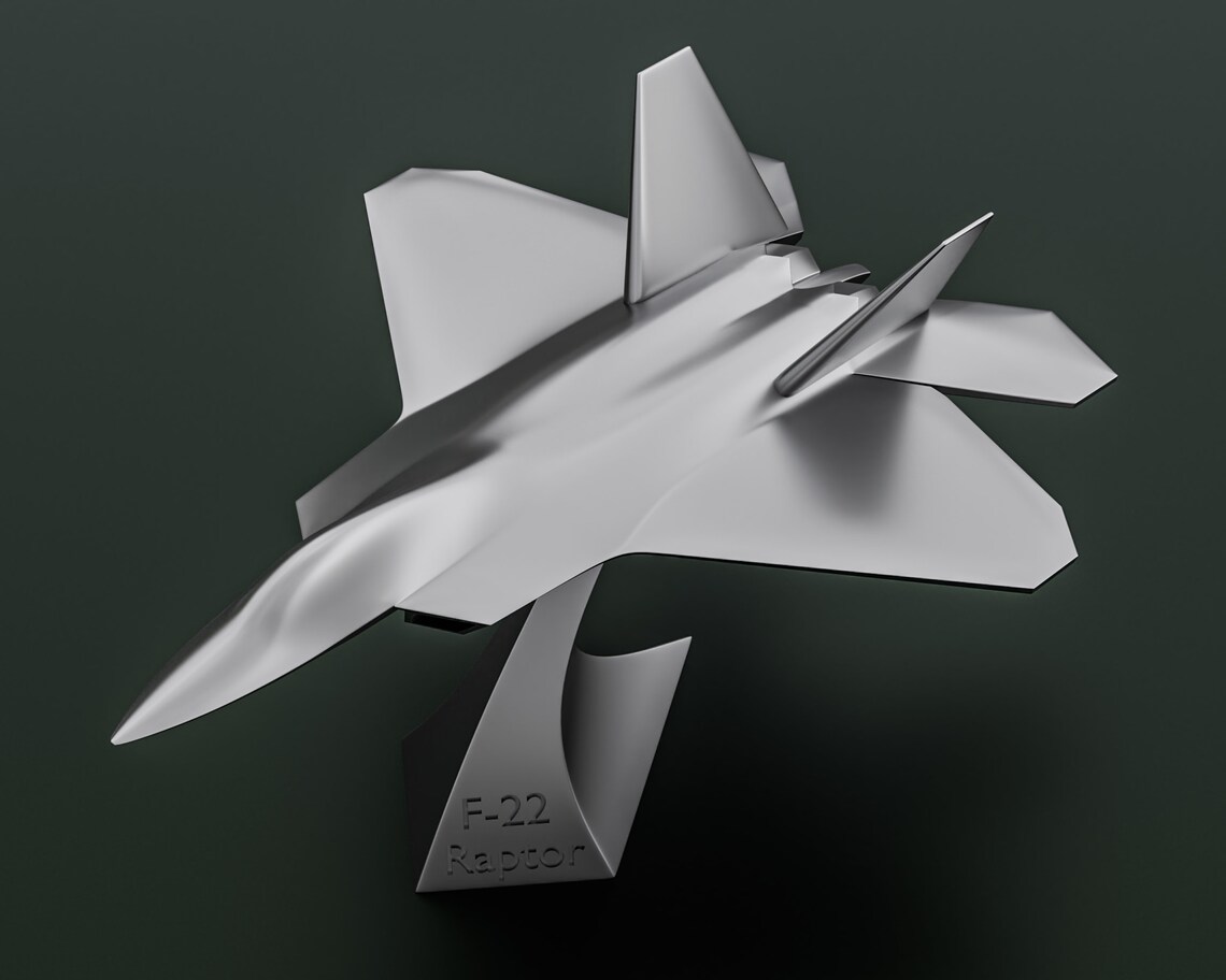 Minimalist F-22 Raptor 3D Printable STL Model DIGITAL - Etsy