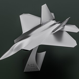 Minimalist F-22 Raptor 3D Printable STL Model DIGITAL - Etsy