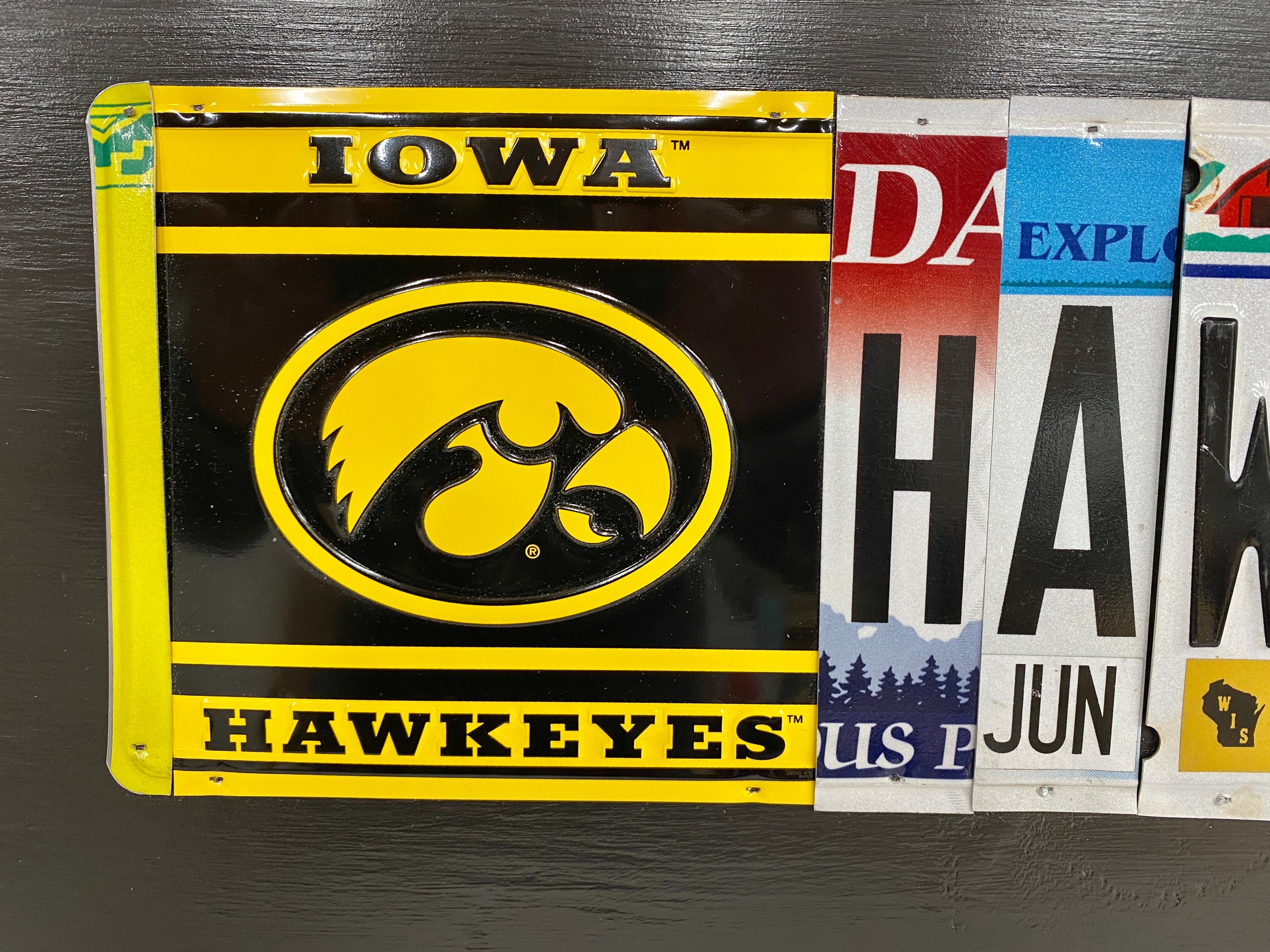 Custom University Sign With Logo License Plate Sign - Etsy