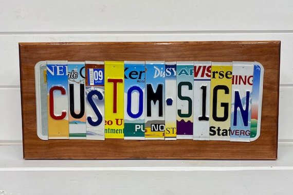 Custom License Plate Sign Gift for Him Personalized Gift | Etsy