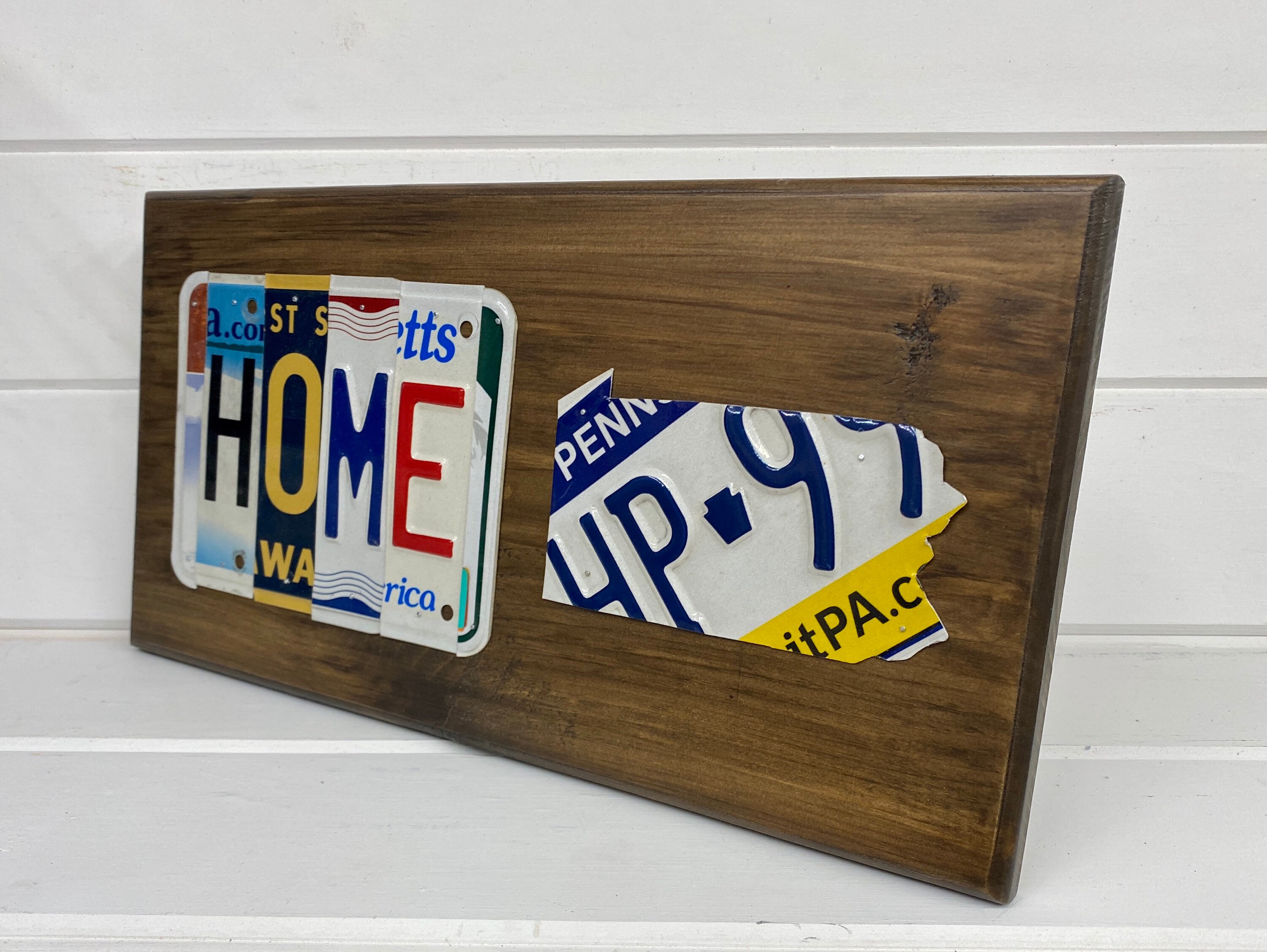 Custom Home Sign With State Map Housewarming Gift Hometown - Etsy