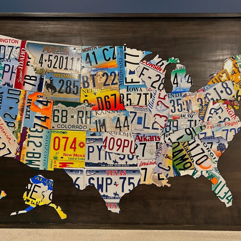 License Plate Map - Etsy
