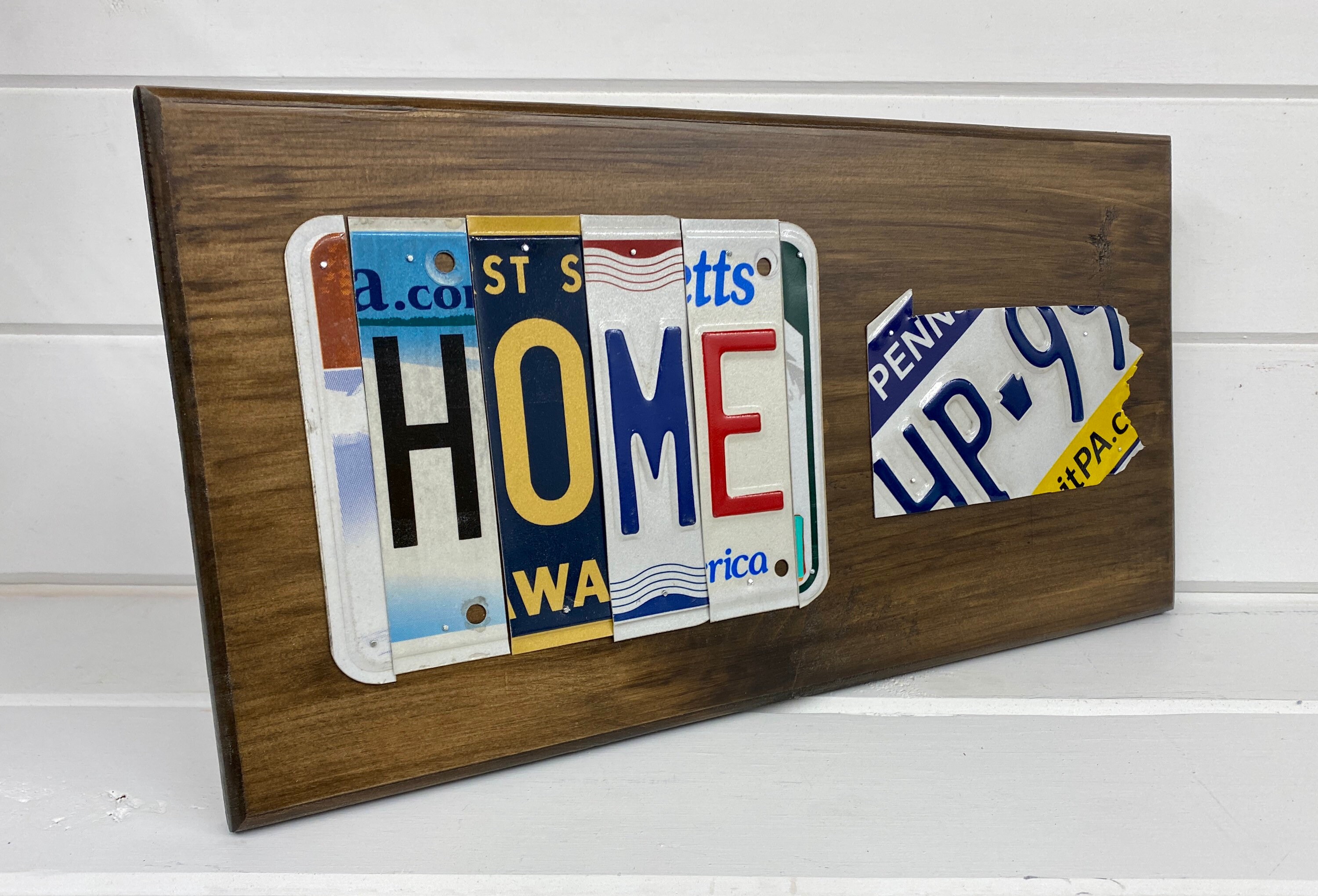 Custom Home Sign With State Map Housewarming Gift Hometown - Etsy