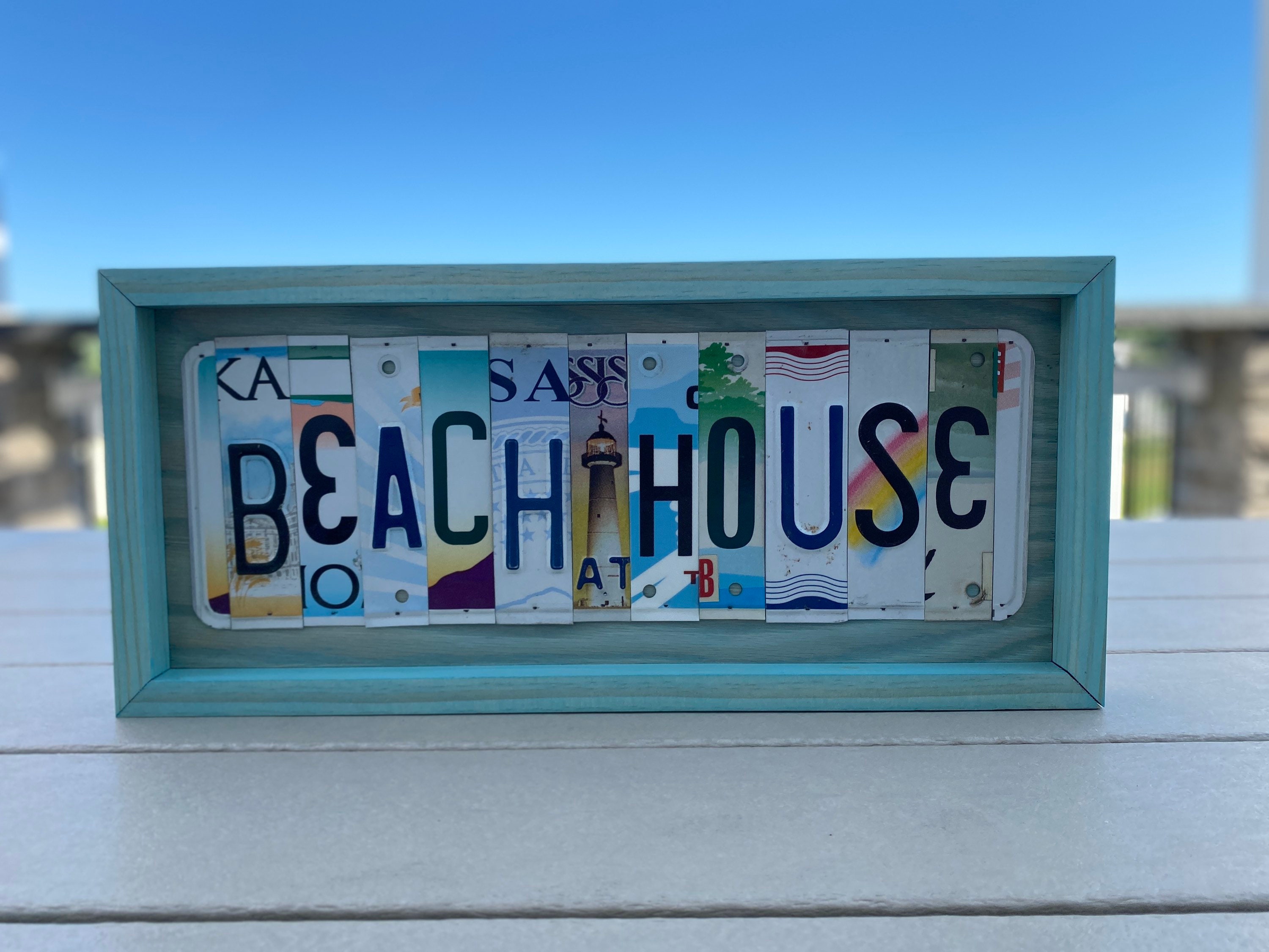 Beach House Sign License Plate Sign Coastal Decor - Etsy UK