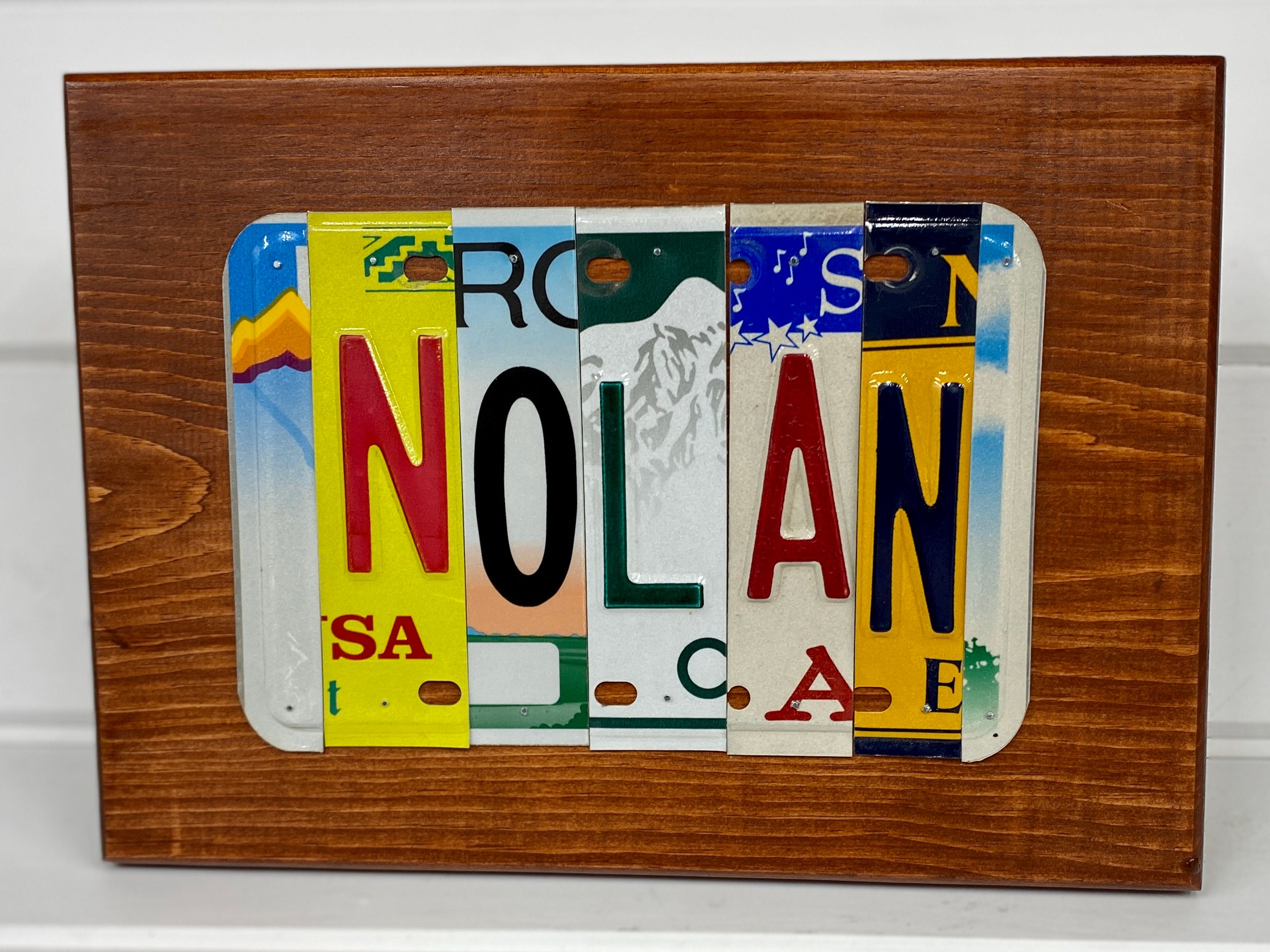 Custom License Plate Sign 5 Characters Boys Name Sign - Etsy