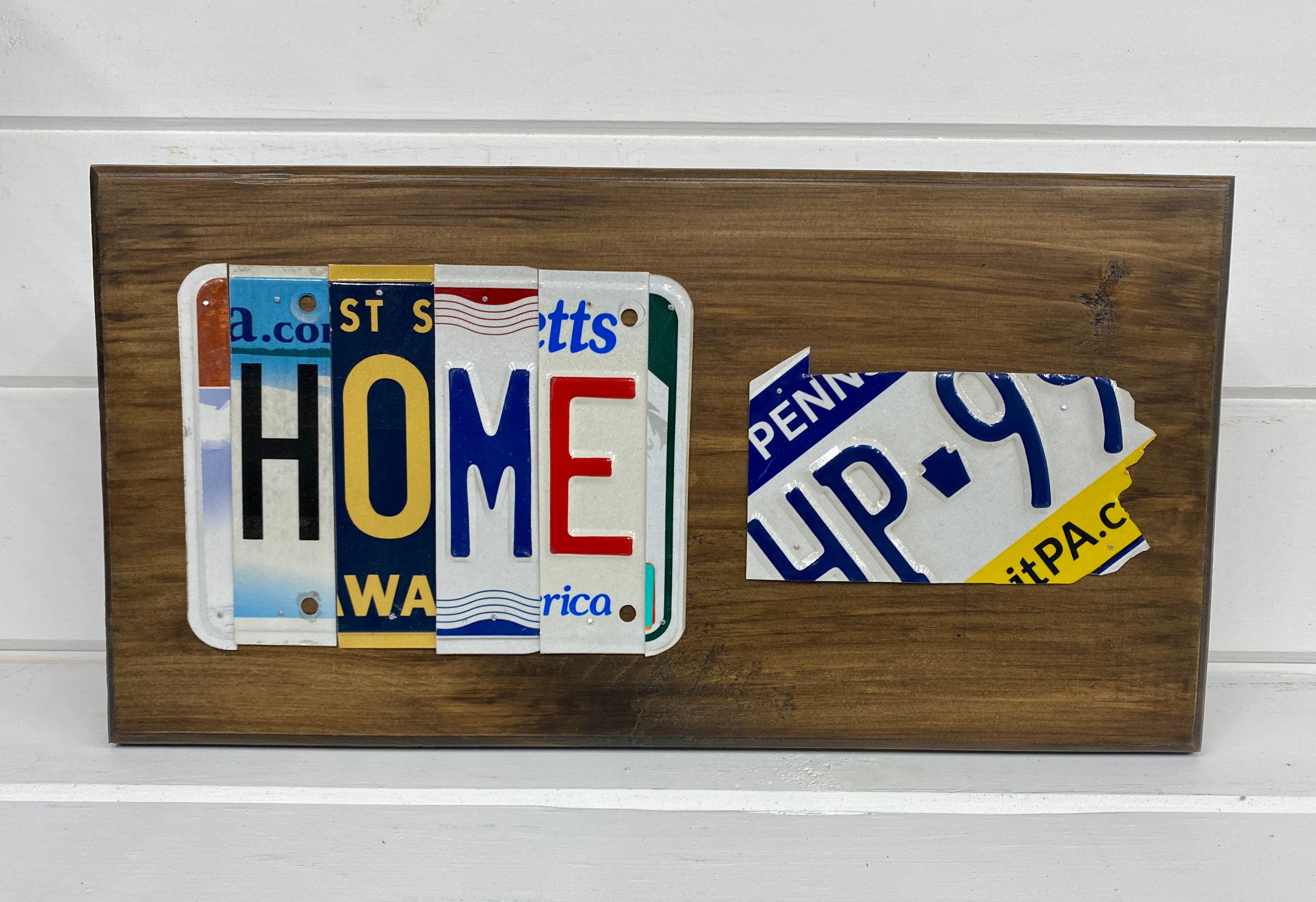Custom Home Sign With State Map Housewarming Gift Hometown | Etsy