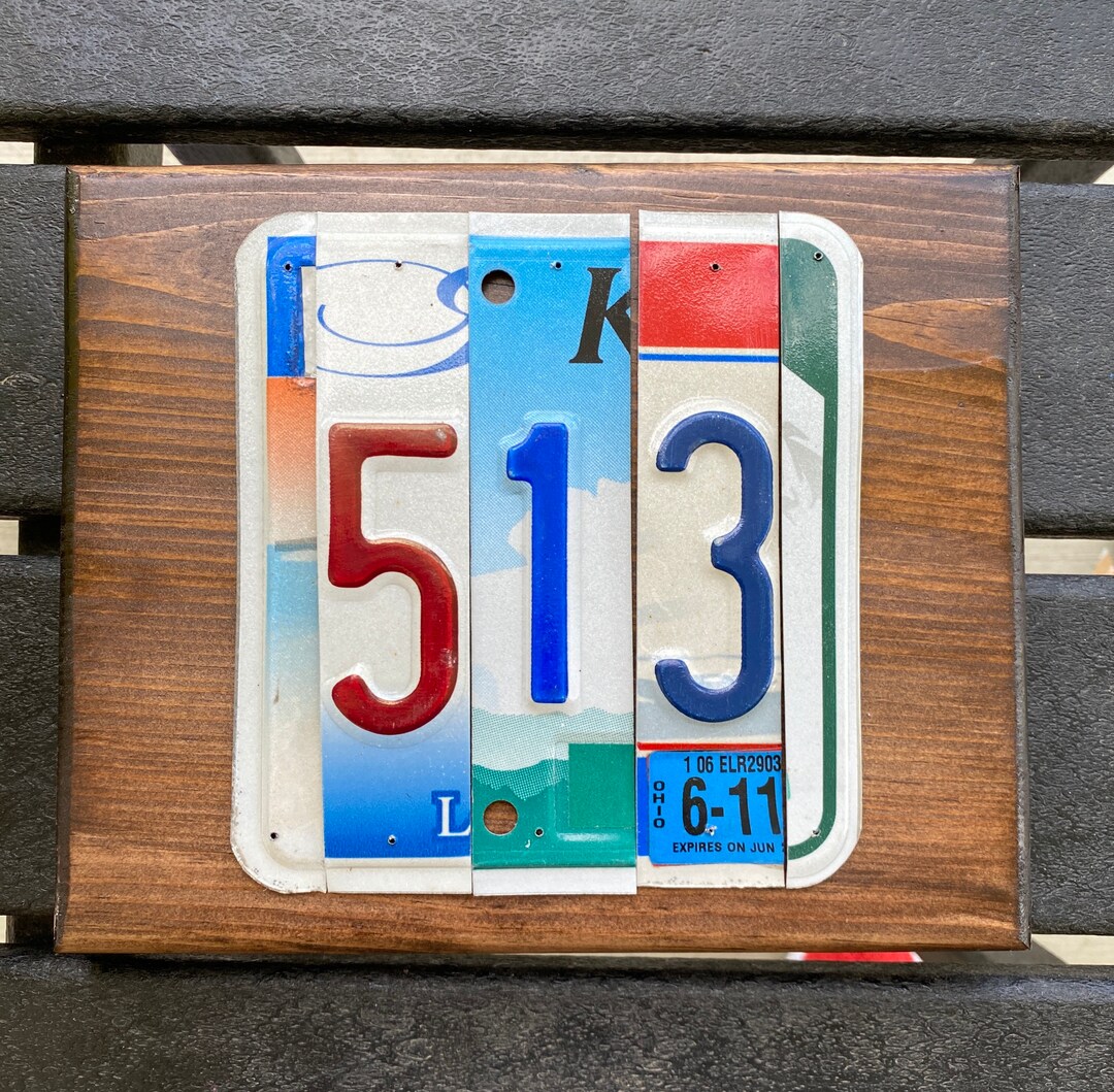 Area Code License Plate Sign | Address Plaque | House Number Sign - Etsy