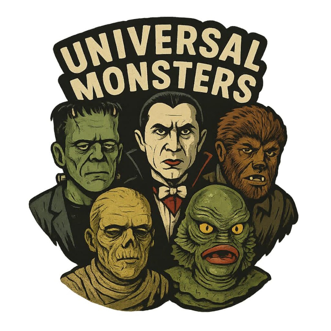 Classic Monsters Vinyl Sticker - Etsy
