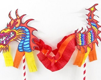 Chinese New Year Paper Crowns for Kids PRINTABLE Paper Hat Headbands ...