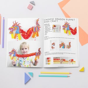 Chinese Dragon Puppet Printable - Etsy