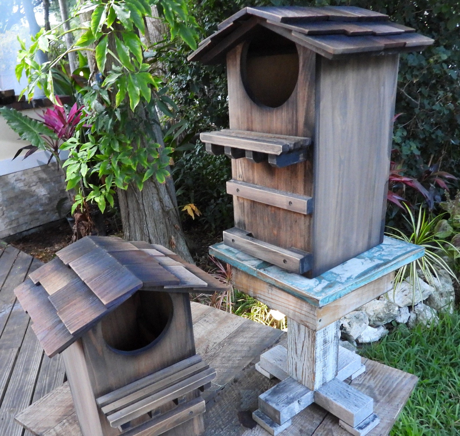 Owl Nesting Houses For: Horned Owl, Burrowing Owl, Screech Owl, Barred ...