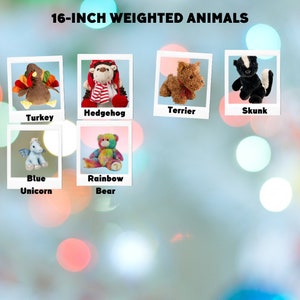 WEIGHTED STUFFED Animal, 16" Plushie, Sensory Comfort Toy, Anxiety ...