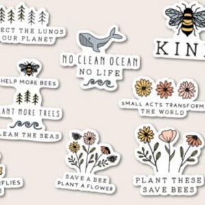 EARTH 12 Piece Waterproof STICKER PACK for Laptops, Water Bottles ...