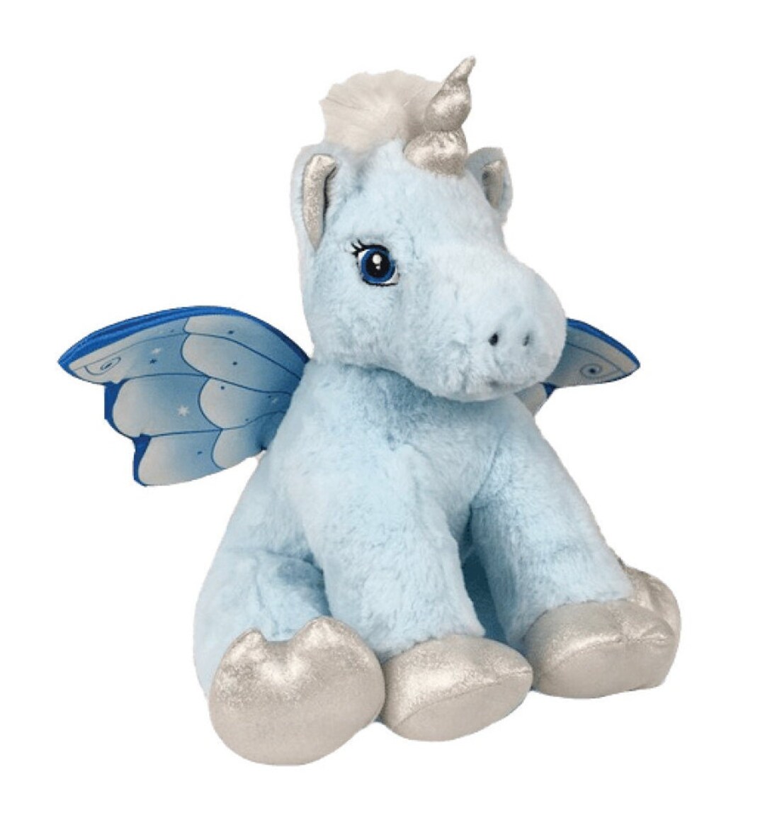 BLUE UNICORN Stuffed Animal, 16 Plushie, Make Your Own Stuffie, Soft ...