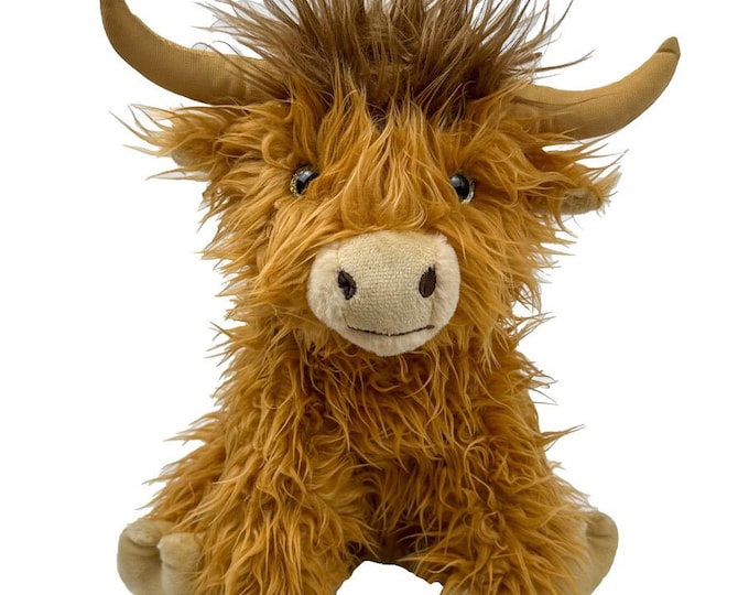 HIGHLAND COW Stuffed Animal, 16" Plushie, Make Your Own Stuffie, Soft ...