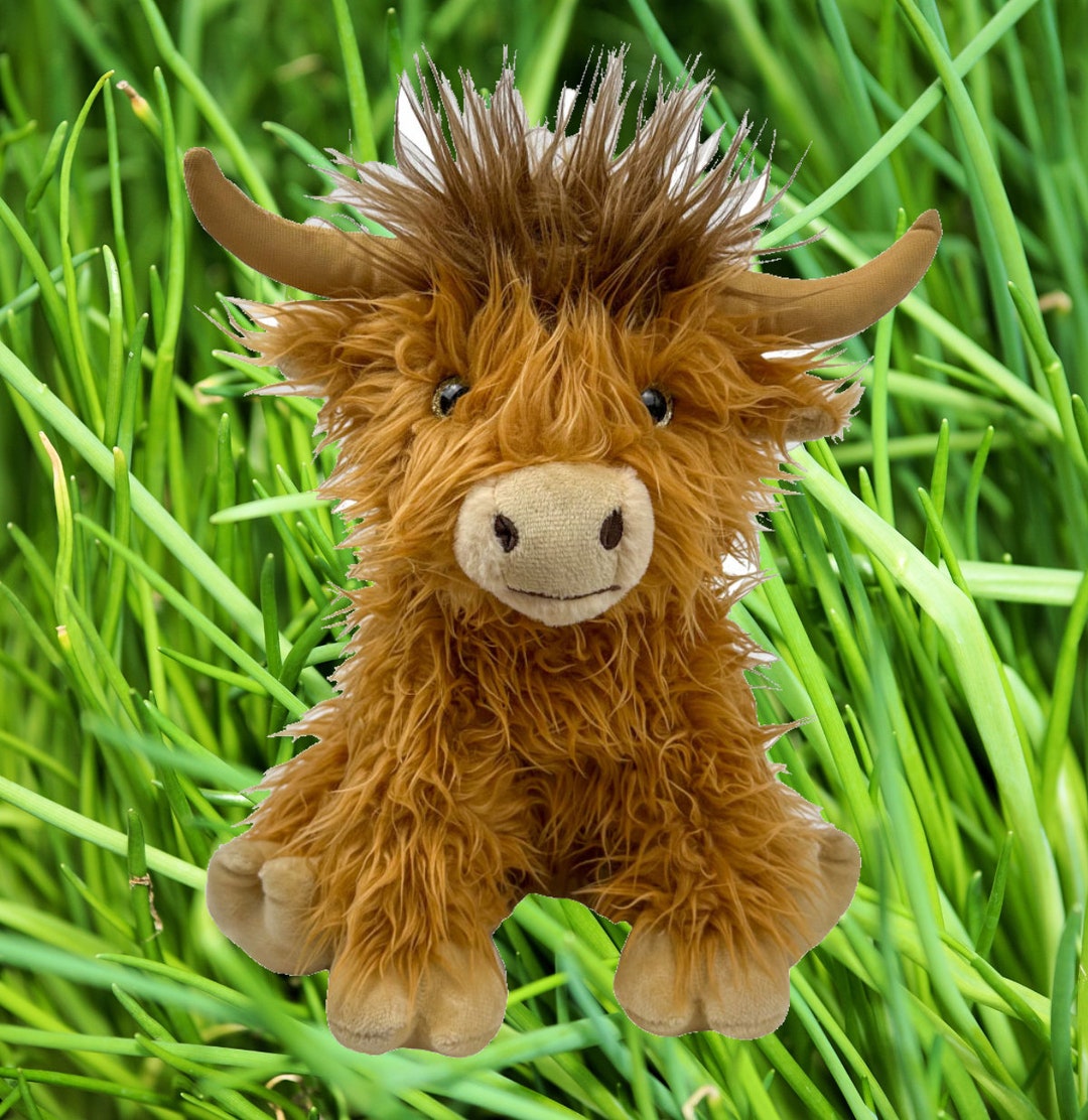 WEIGHTED HIGHLAND Cow Stuffed Animal, 16" Plushie, Sensory Comfort Toy ...