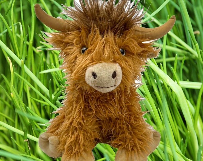 WEIGHTED HIGHLAND Cow Stuffed Animal, 16 Plushie, Sensory Comfort Toy ...