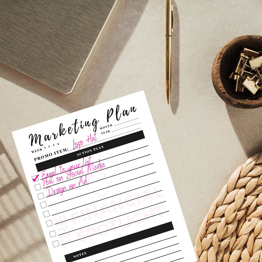 Marketing Plan Worksheet | Simple Marketing Planner | Printable ...