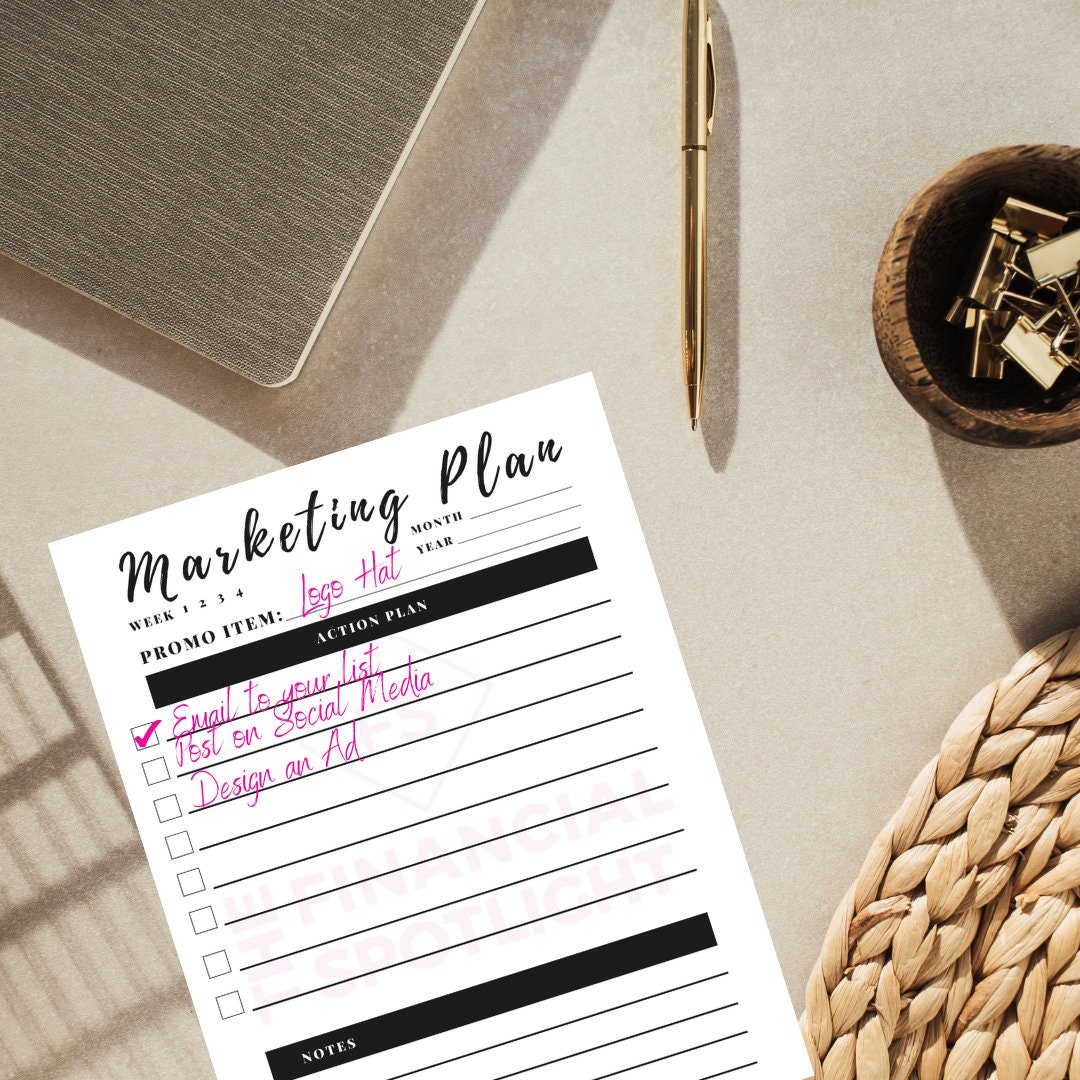 Marketing Plan Worksheet | Simple Marketing Planner | Printable ...