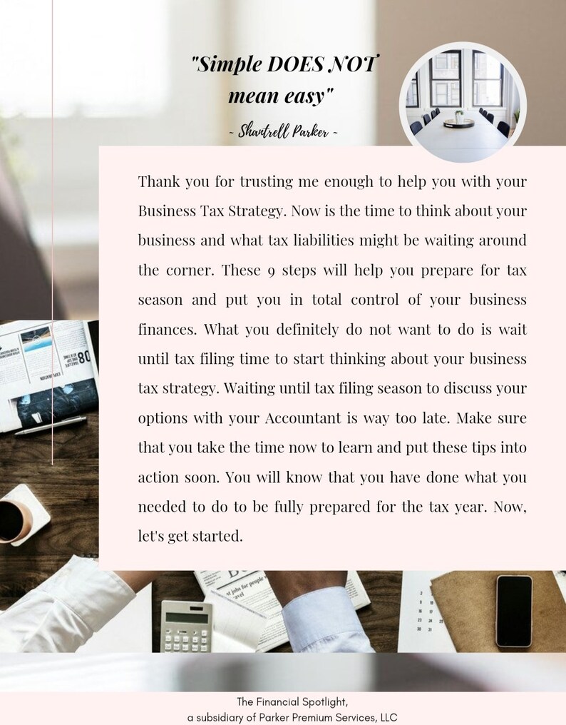 DIY (do It Yourself) Self-employed Tax Organizer Workbook | Tax ...