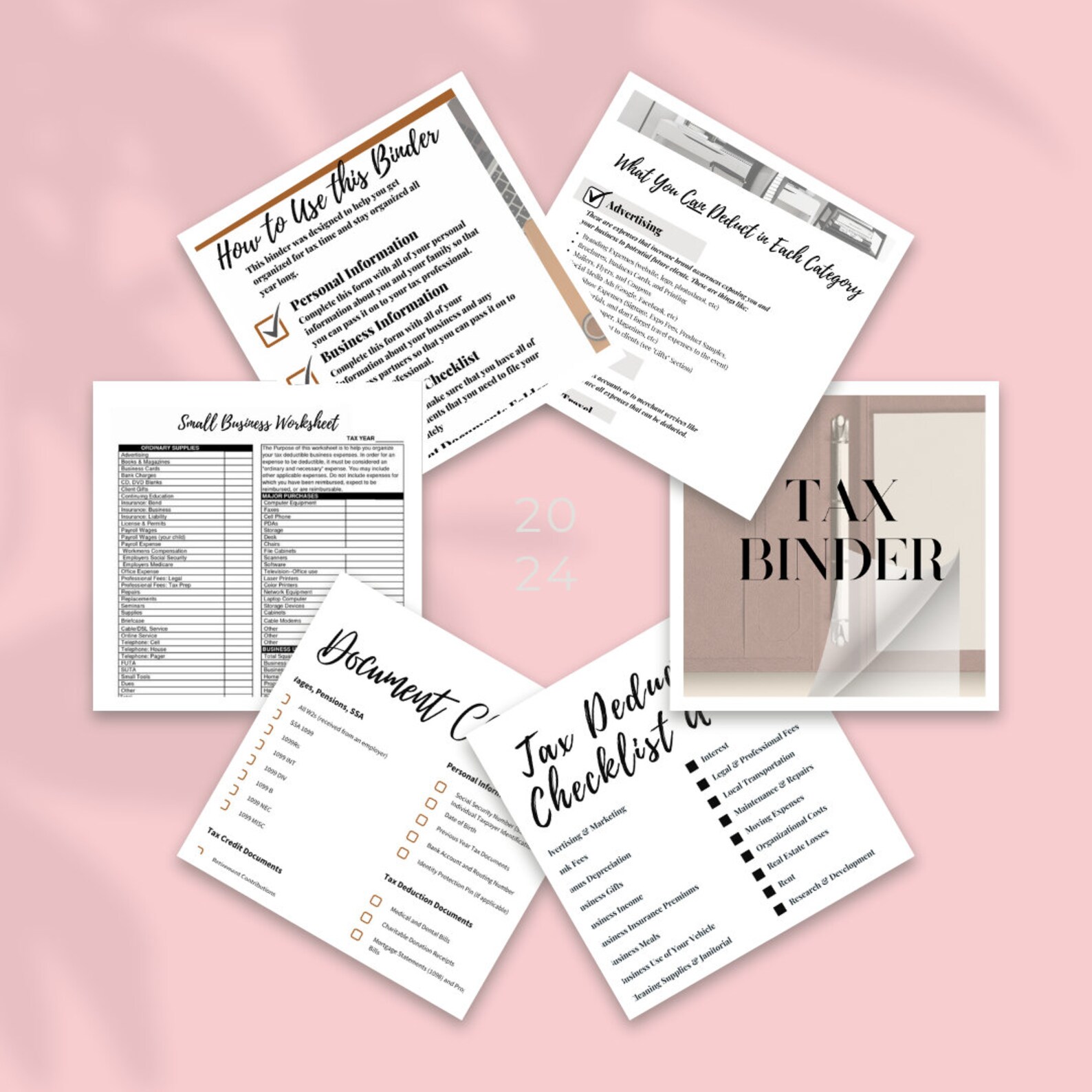 Tax Return Organization Workbook | Important Tax Documents | Individual ...