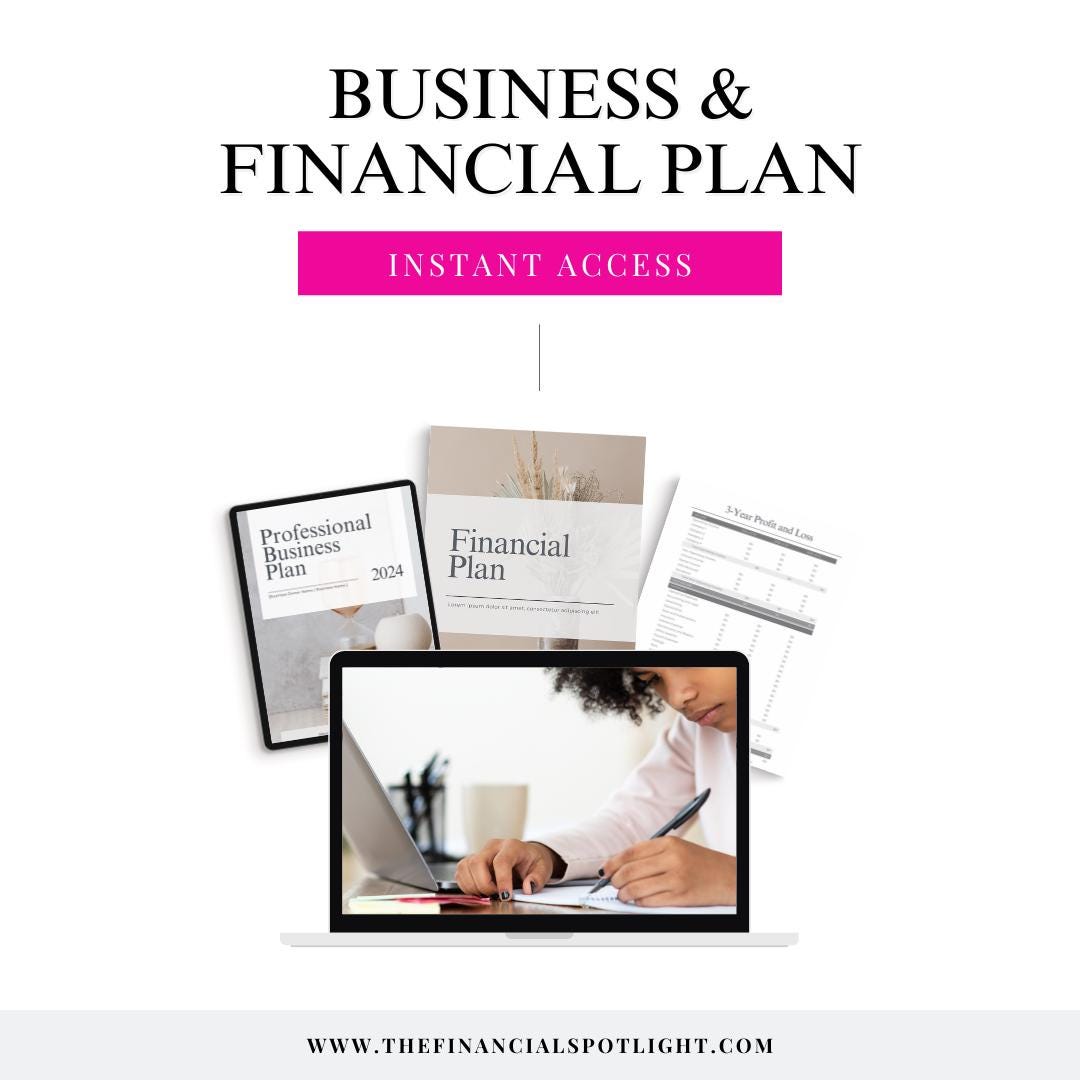Business and Financial Plan Template | Editable Canva Template ...