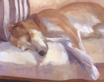 Dog Sleeping Painting - Etsy
