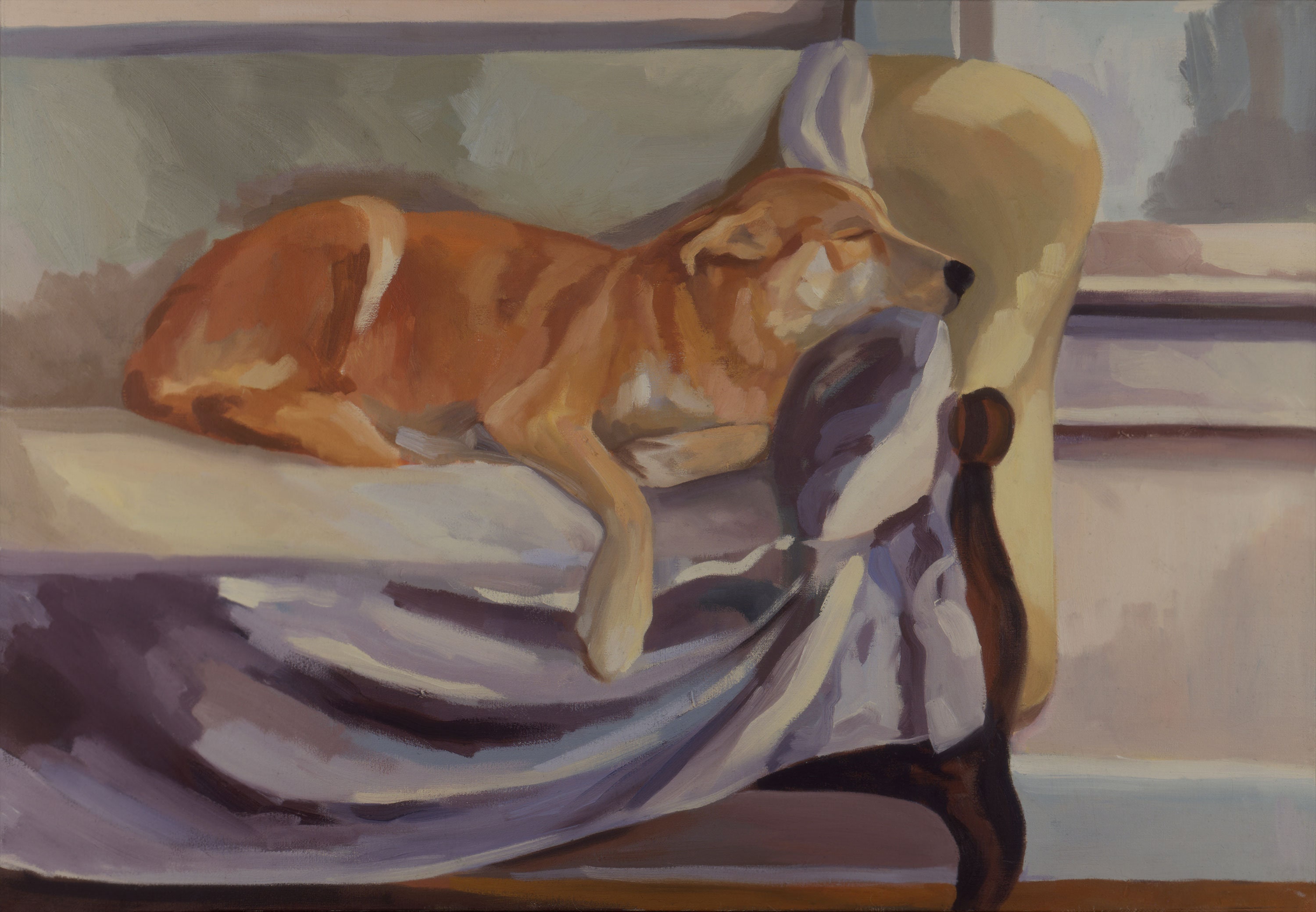 Rem on Couch, Dog, Labrador, Portrait, Fine Art Print From Oil Painting ...