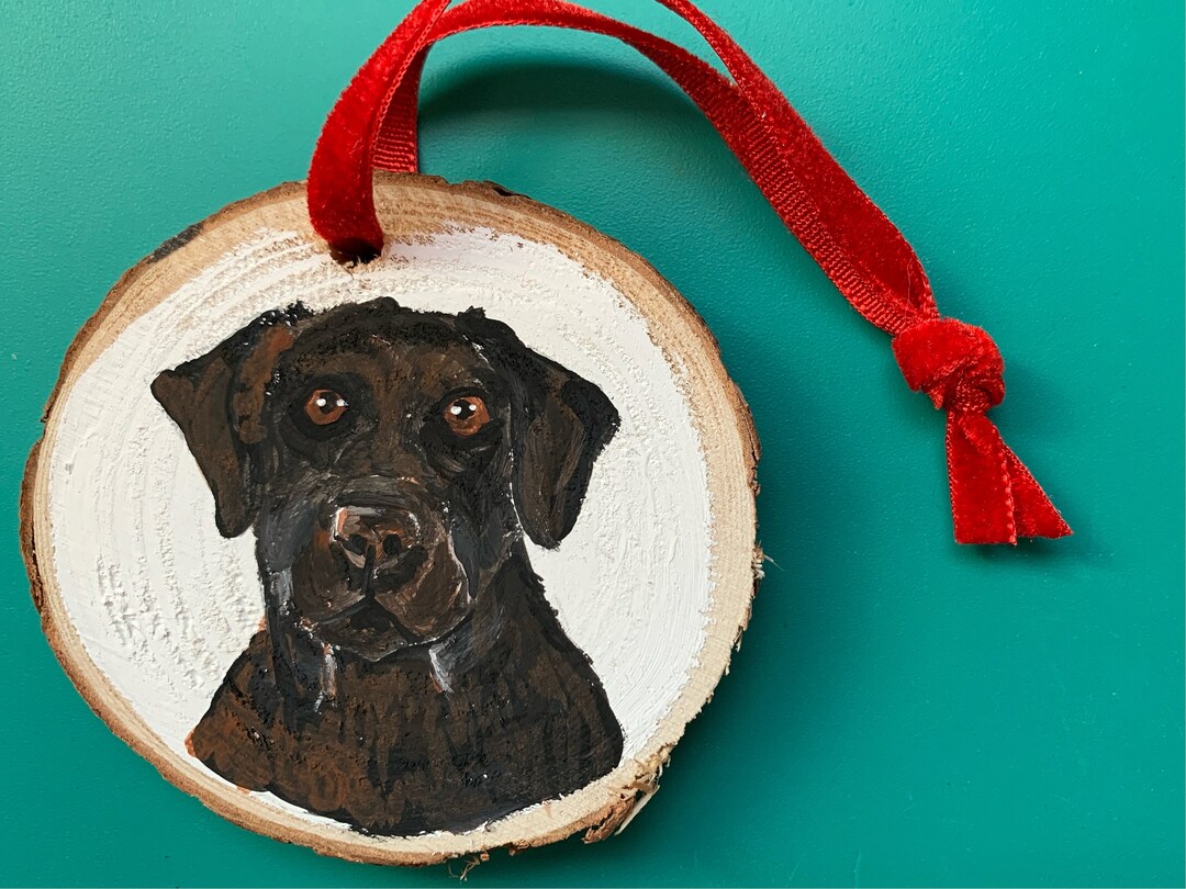Chocolate Lab Ornament - Etsy