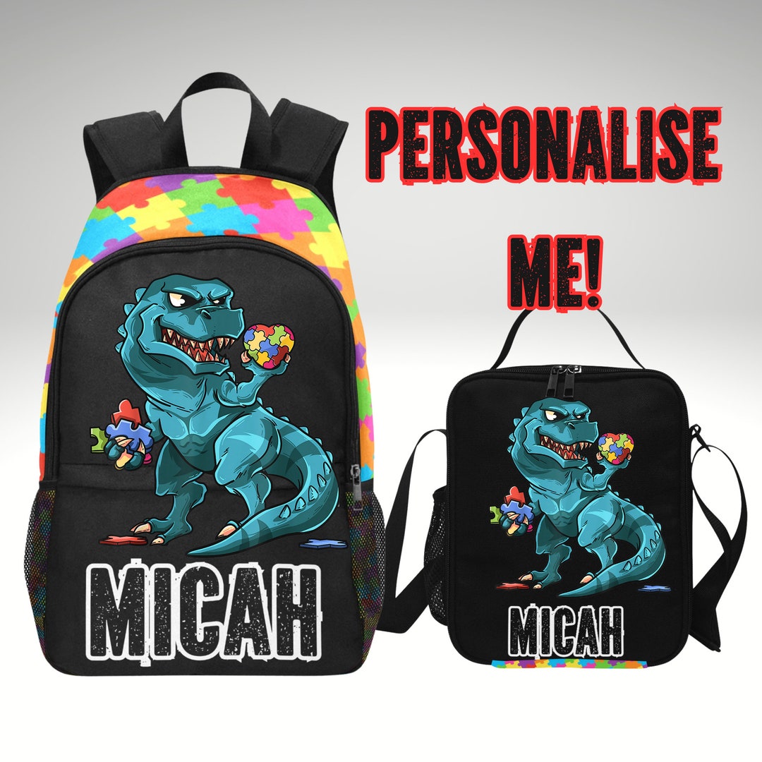 Dinosaur Autism Backpack for Boys Embrace Difference Backpack for Kids ...