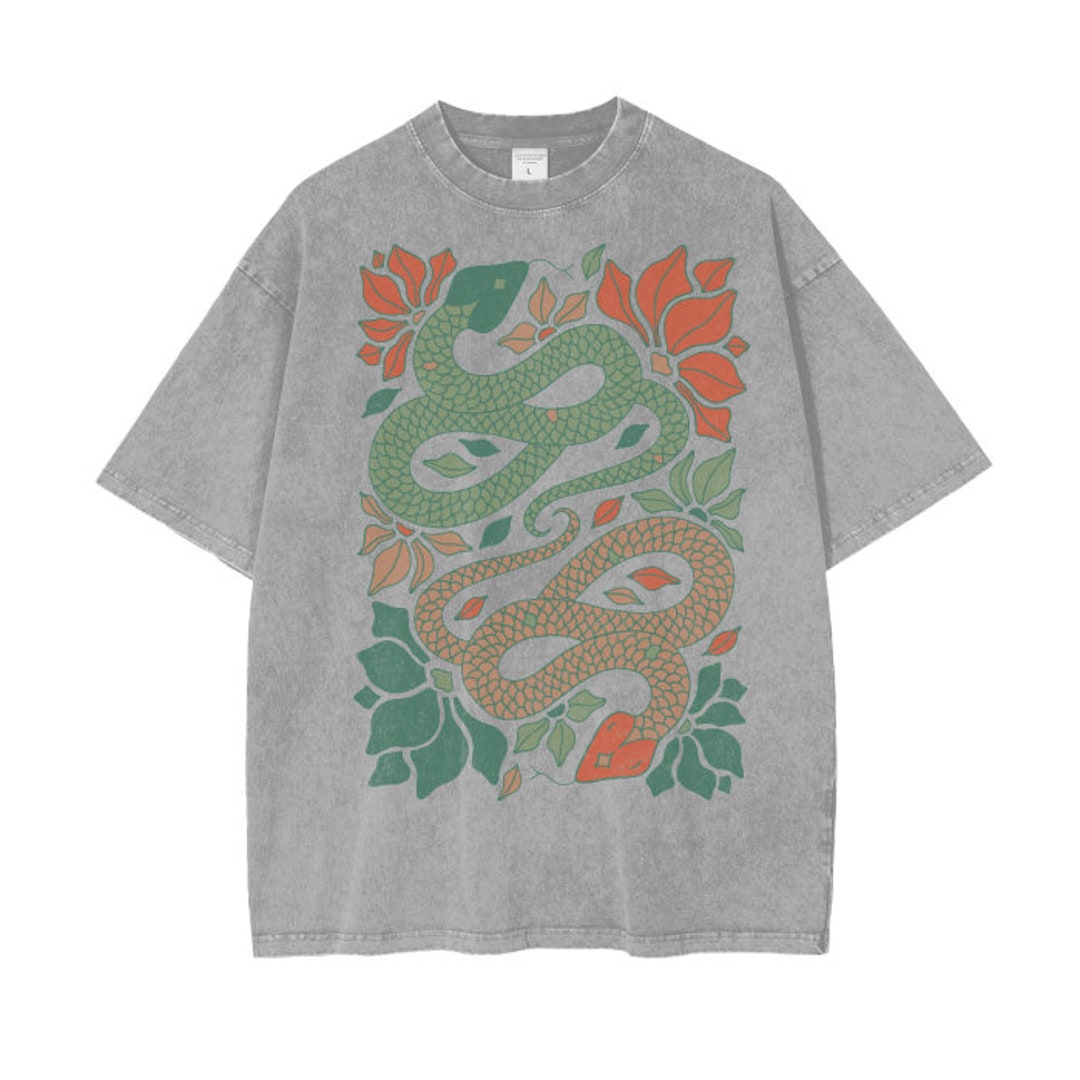 Unisex Oversized Snake Shirt, Mens Boho Snake Tshirt, Gift for Snake ...