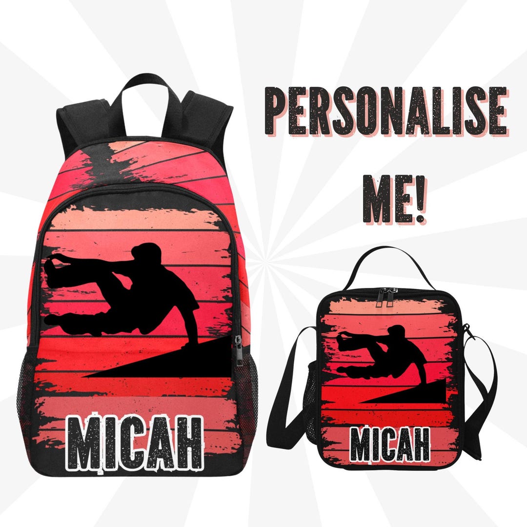 Boys Parkour Backpack Personalized With Name, Customized School Bag for ...