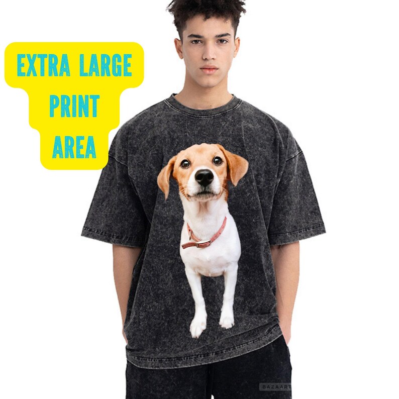 Men's Custom Printed Oversized Shirt, Personalized Text Tshirt in Acid ...