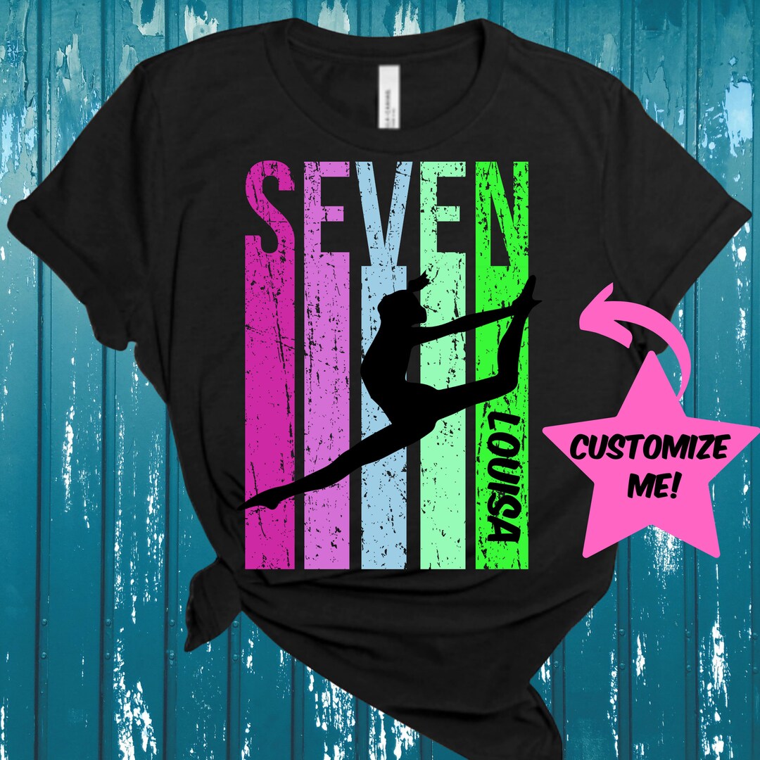 Girls 7th Birthday Personalized Dancer Tshirt Birthday Shirt - Etsy