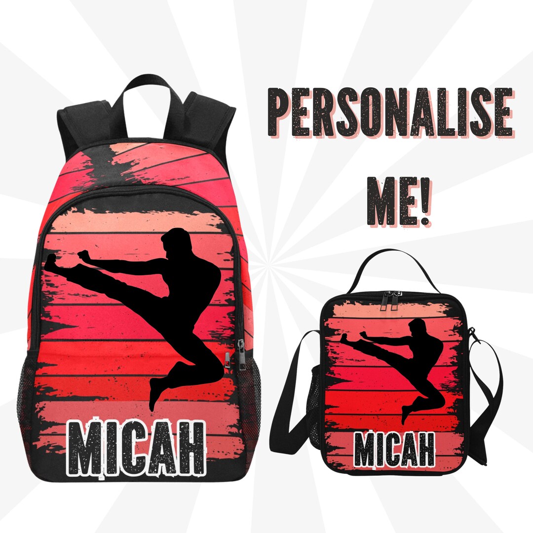 Boys Karate Backpack Personalized With Name, Customized School Bag for ...