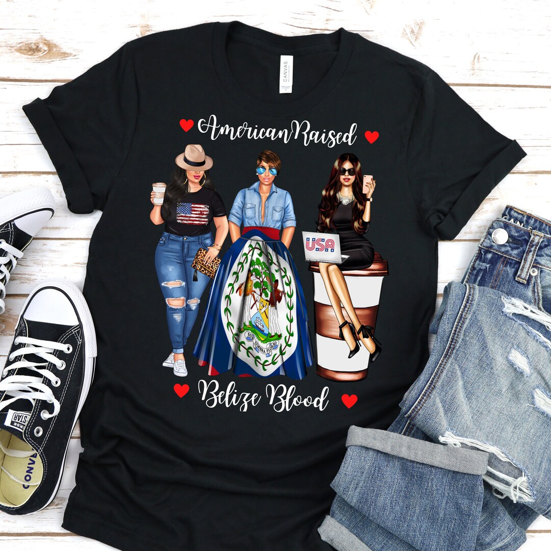 American Belizean Tshirt for Women, Belize Queen Shirt, Belize American ...