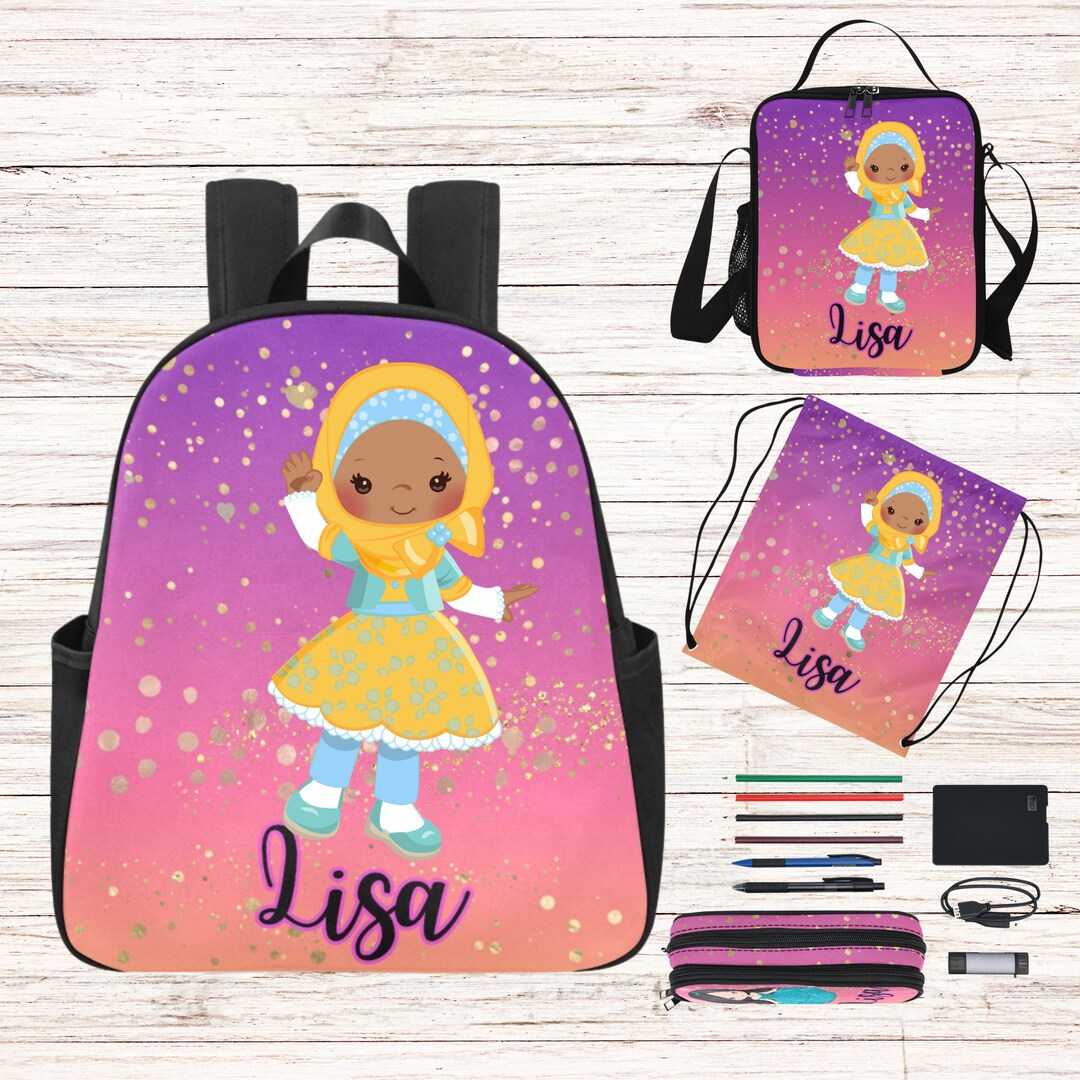 Personalized Backpack for Muslim Toddlers, Islam Girls Backpack and ...