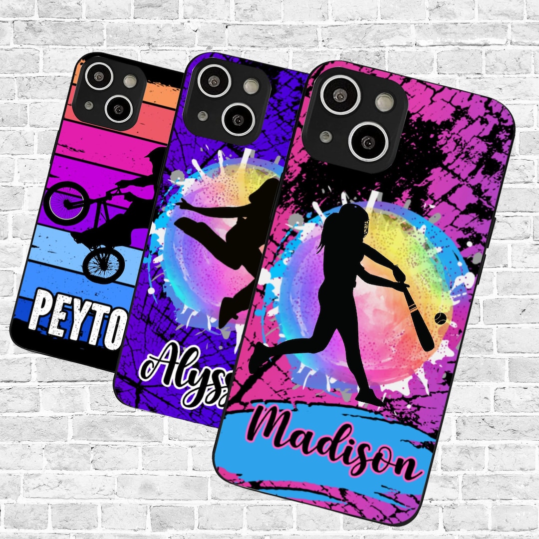 Personalized Softball Phone Case for Women, Girls Customized iPhone ...