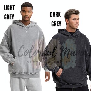 Oversized Hoodies in Stone Wash Style, Distressed Oversize Hoodie for ...