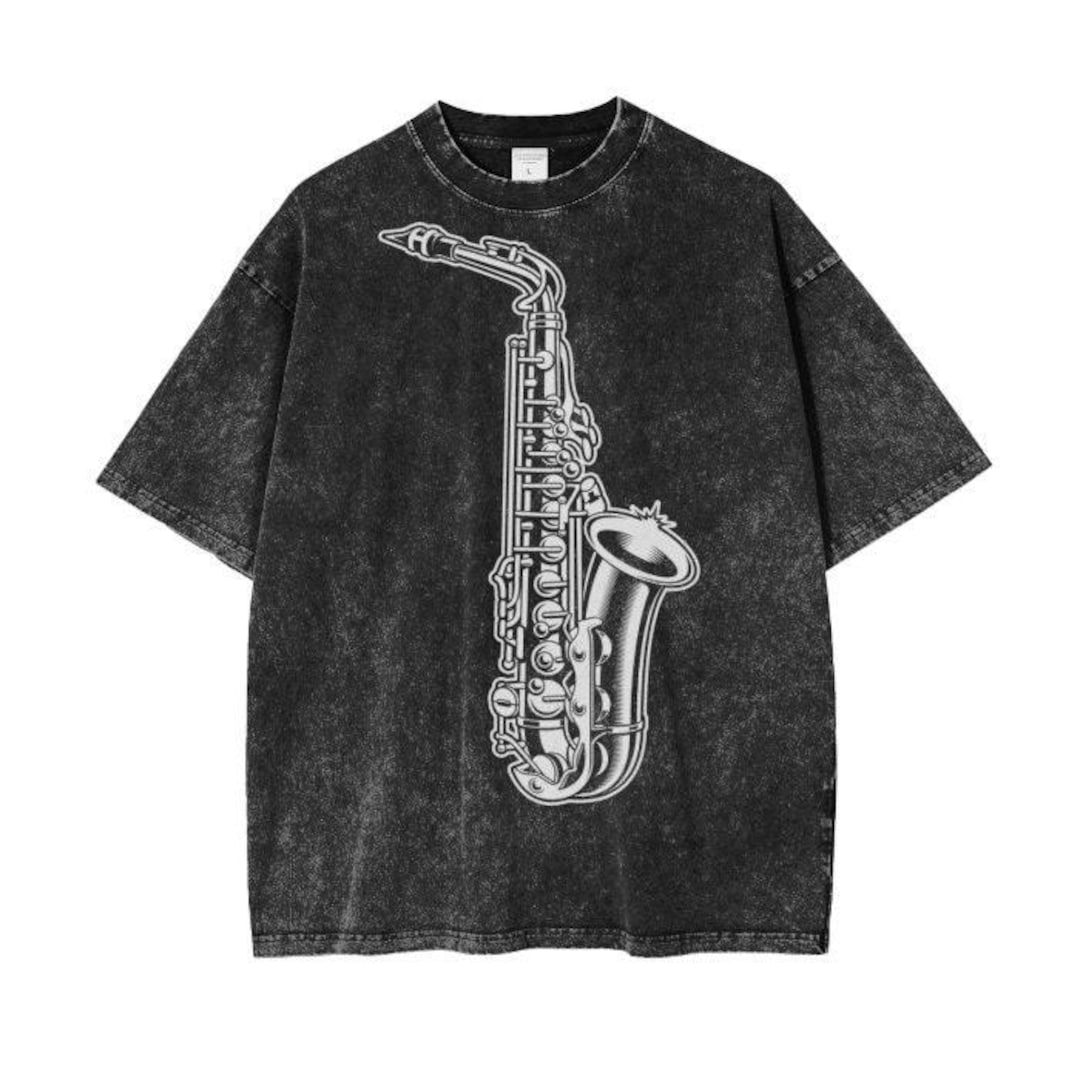 Saxophone Shirts for Men and Women, Mens Saxophonist Shirts in Acid ...