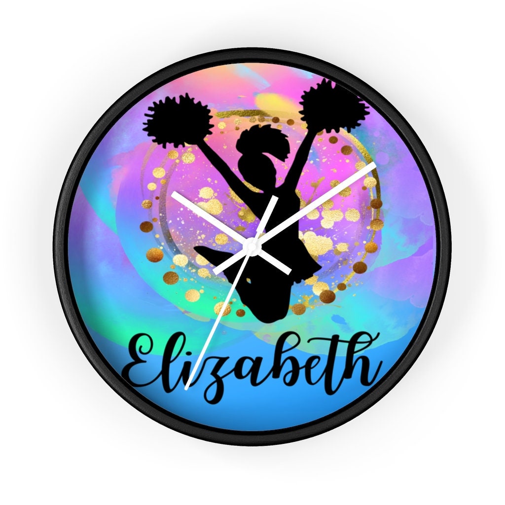 Personalized Wall Clock for Cheerleaders Cheerleading Clock | Etsy