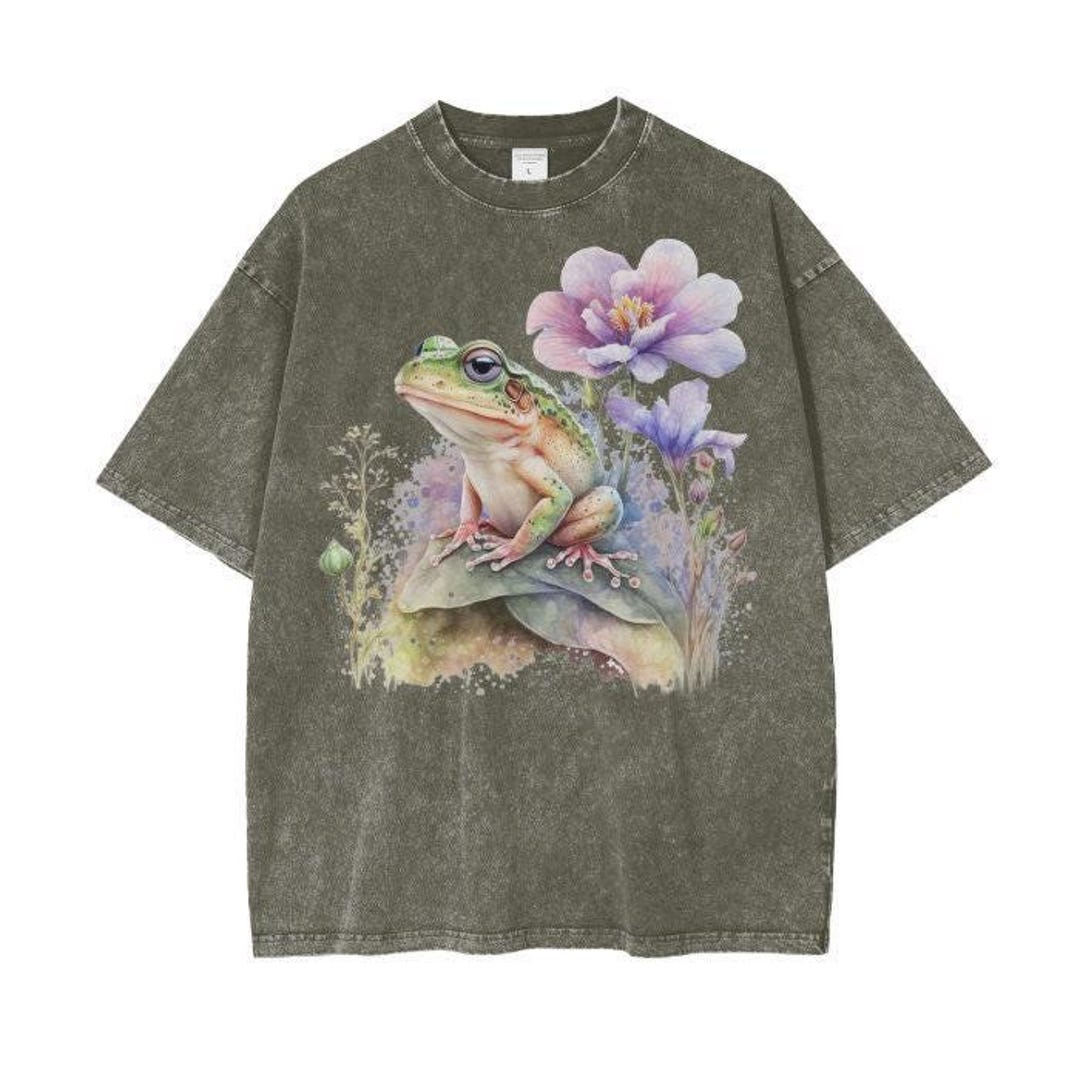 Cottagecore Frogs Shirt for Women, Baggy Tshirt for Women With Frogs On ...