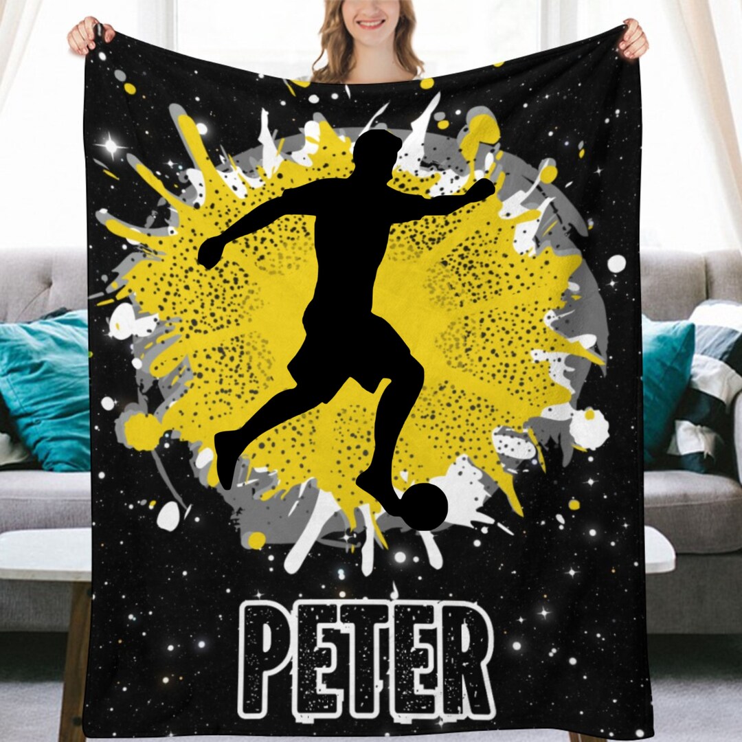 Personalized Kickball Blanket With Name on Boys Blanket for Kickball ...