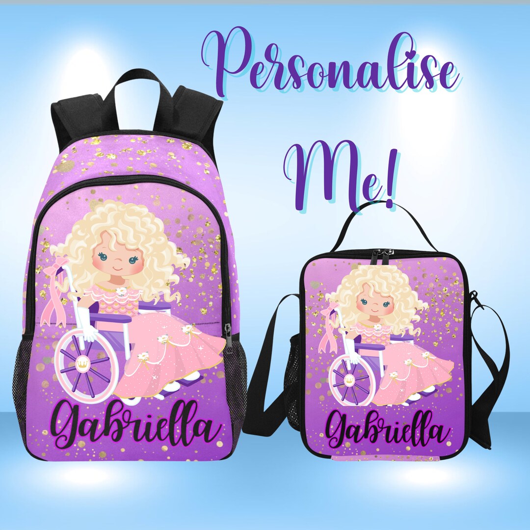 Backpack for Girls in Wheelchair Princess Backpack for Disabled Kids ...