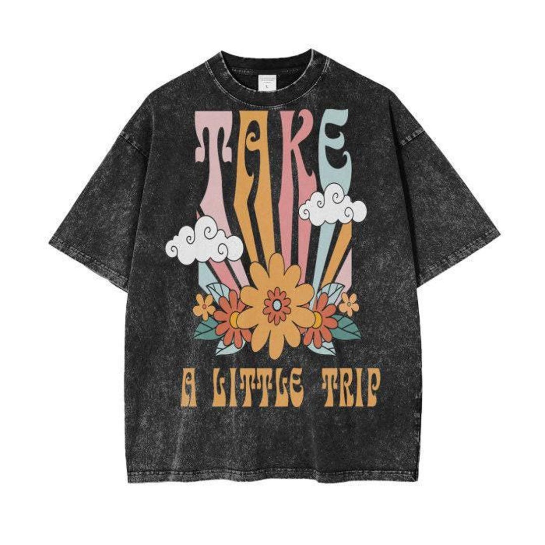 Oversized Trippy Shirt, Women's Oversize Festival Tshirt, Take A Little ...